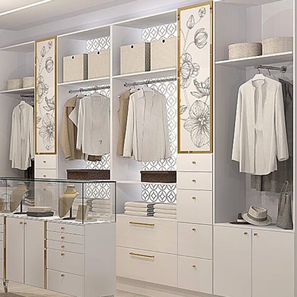Boutique-Inspired Custom Wardrobe Closet Design by Michele Pelafas