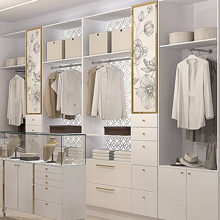 Boutique-Inspired Custom Wardrobe Closet Design by Michele Pelafas
