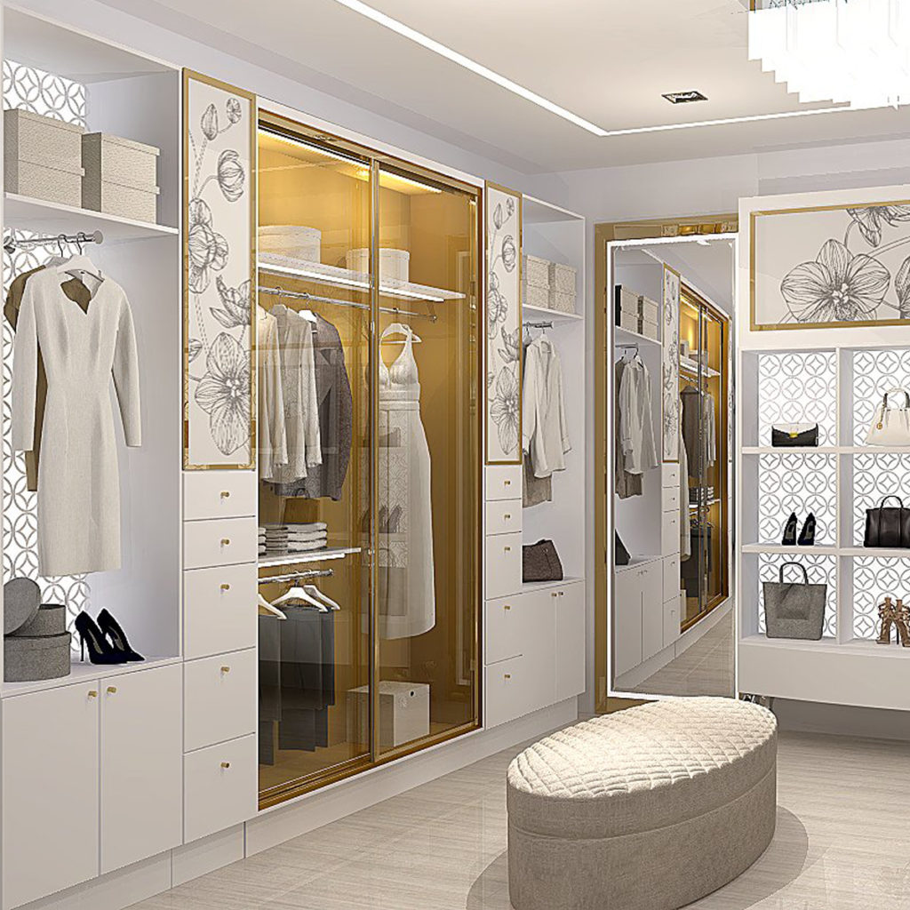 Boutique-Inspired Custom Wardrobe Closet Design by Michele Pelafas