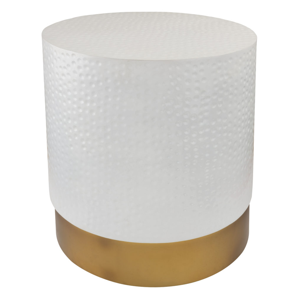 DIMPLE HAND HAMMERED SIDE TABLE - Michele Pelafas