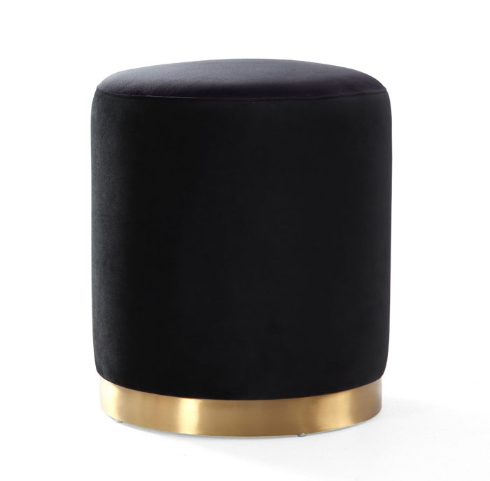 Gold and black ottoman store