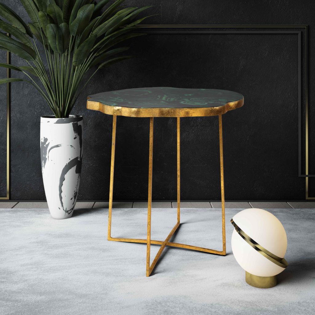 LILY AGATE SIDE TABLE | Michele Pelafas