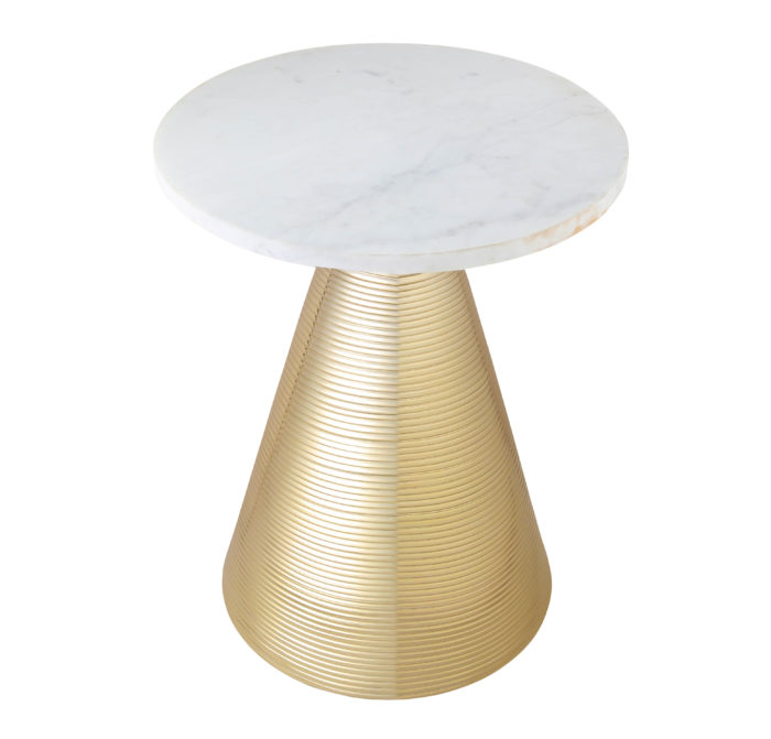 TEMPLE MARBLE SIDE TABLE - Michele Pelafas