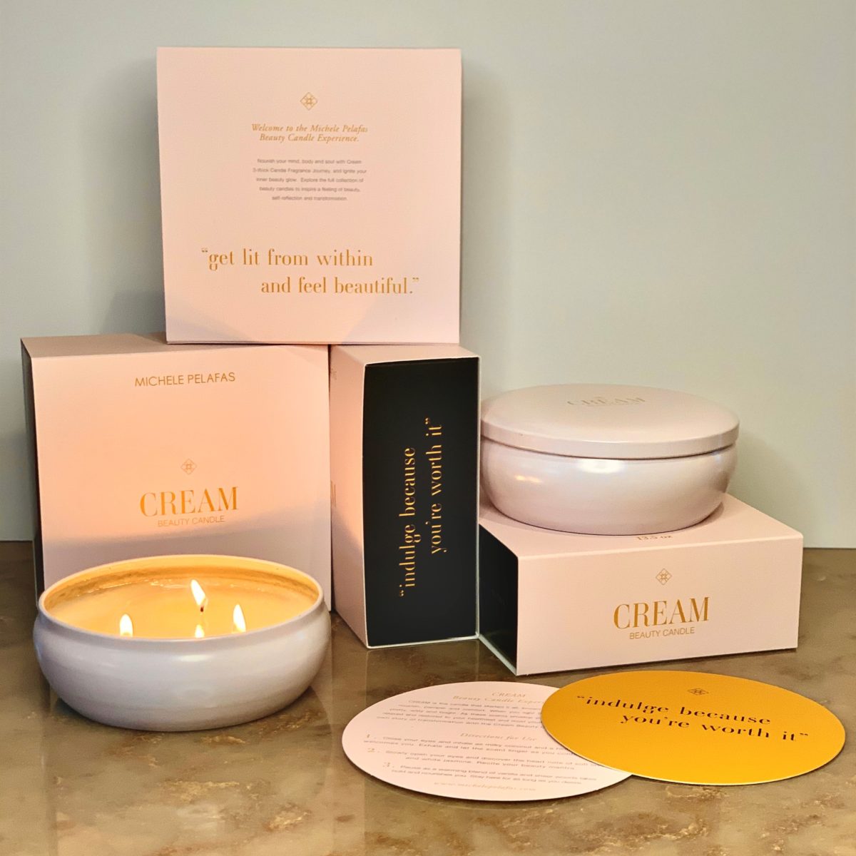 Cream Beauty Candle | Michele Pelafas